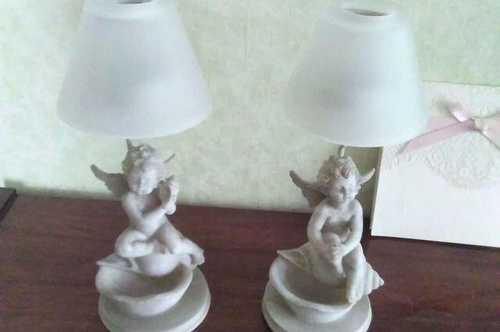 Декоративные подсвечники с ангелочками