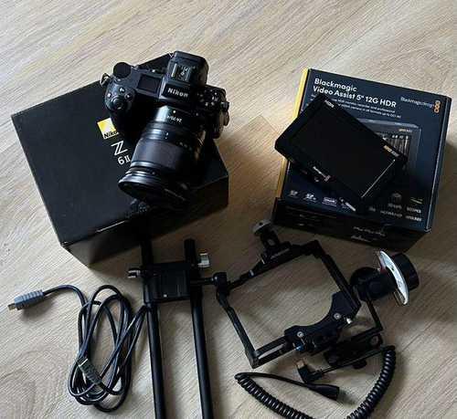 Nikon z6ii +blackmagic video assist 5" 12g hdr