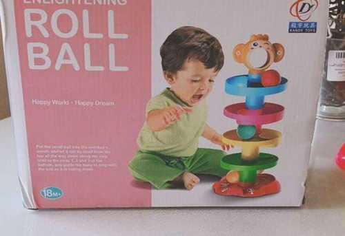 Развивающая игрушка Серпантин обезьянка с шариками