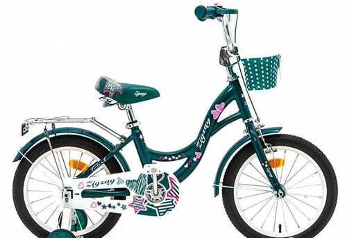 Детский велосипед zigzag 16" Girl зелёный (2024)