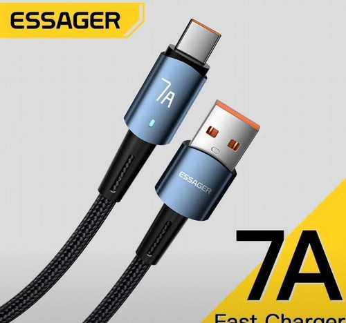 Кабель Essager 7A 100Вт USB A/Type-C 2м Samsung