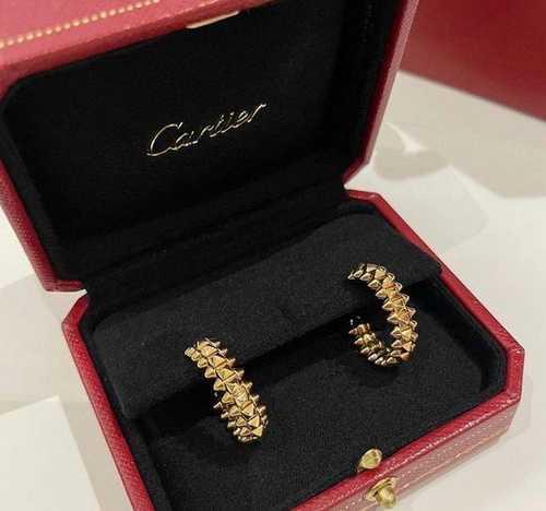 Золотые серьги Cartier