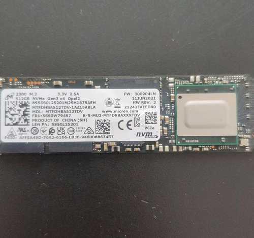 Ssd m2 nvme 512gb micron Gen3