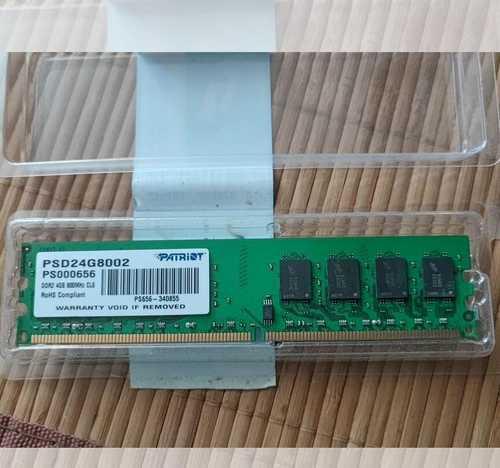 Оперативная память Patriot ddr2 4gb 800MHz