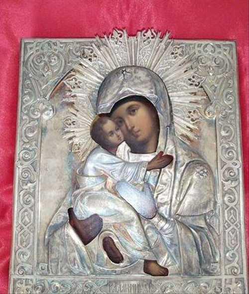Старинная икона Владимирская Божья Матерь