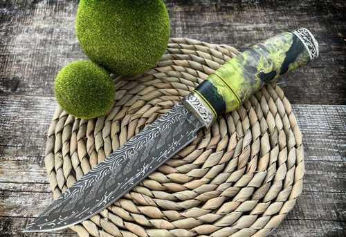 Охотничий нож из мозаичного дамаска