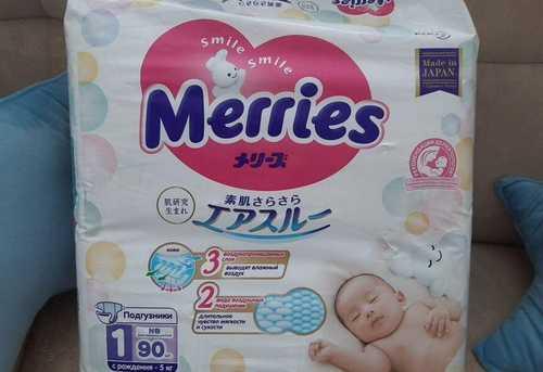 Merries 1 Подгузники для детей до 5 кг 90 шт