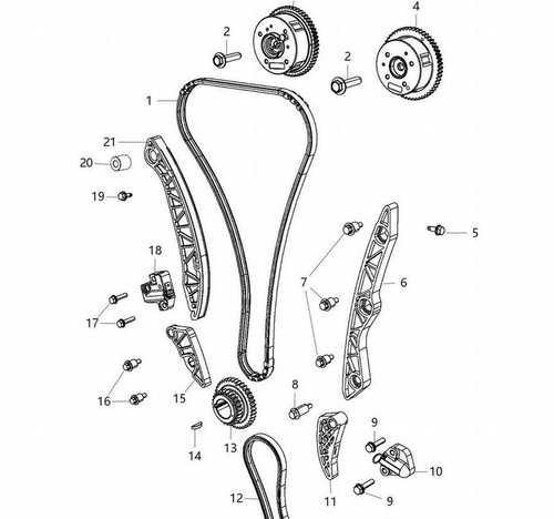 Цепь балансировочного вала Jeep 2.4L 5047659AA