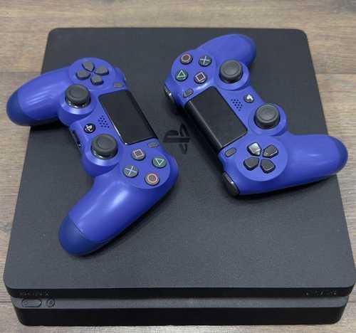 Sony playstation 4 slim 1tb 2 геймпада игры