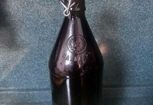 Стеклянная бутылка с бугельной пробкой 1 литр