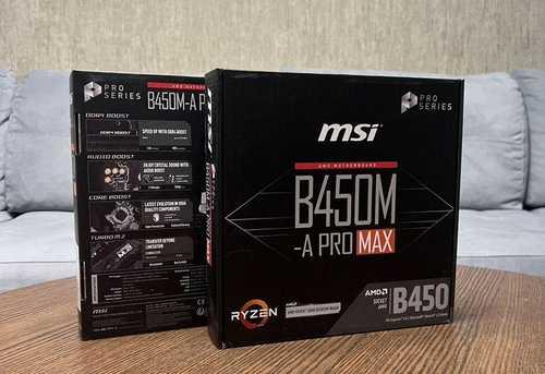 Материнская плата MSI B450M-A PRO MAX