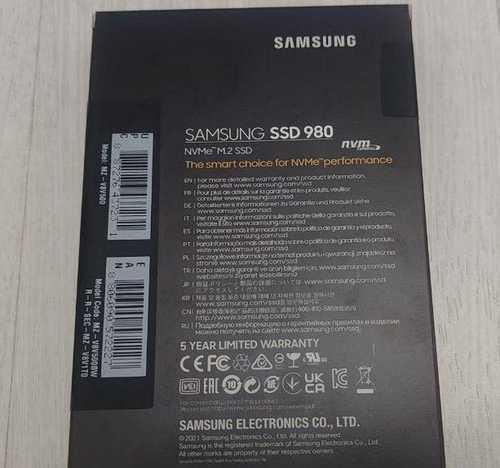 Новый m2 Samsung 980 MZ-V8V500BW 500гб