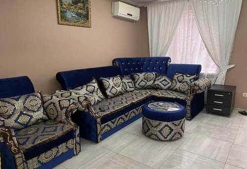 Угловой диван с креслом и столом «Султан»