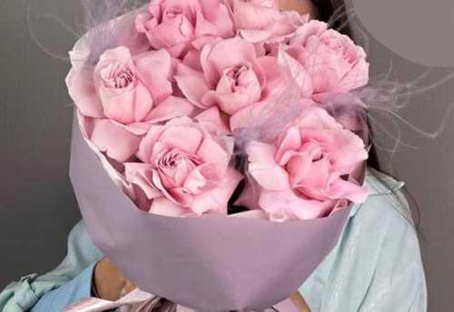 Розы французские ажурные розовые