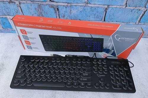 Новая клавиатура проводная с подсветкой Gembird