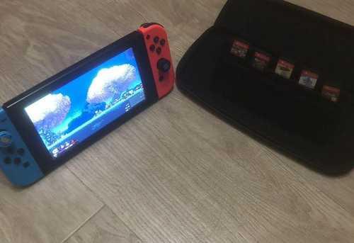 Nintendo switch rev 2 + игры