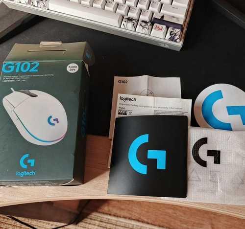 Мышка logitech g102 белая