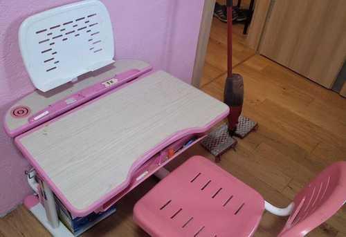 Растущий стол и стул Кантор lott MS80L розовый