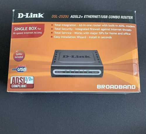 Adsl роутер D-link DSL-2520U
