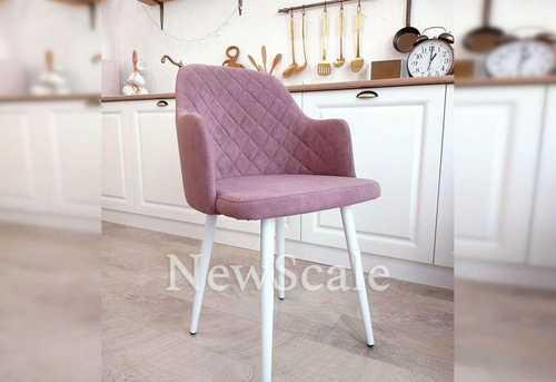 Кухонные металлические мягкие стулья со спинкой