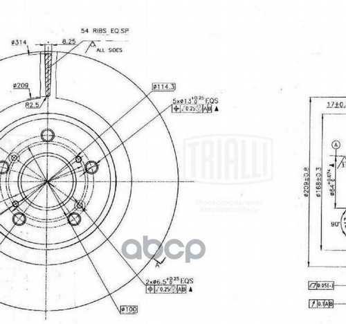 Диск торм. для а/м Haval F7 (19) перед. d320 (DF