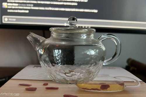 Чайник стекло 180мл для китайского чая заварочный
