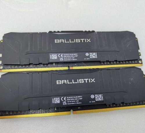 Оперативная память Crucial Ballistix Black 8GBx2