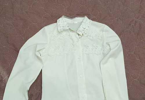 Рубашка белая для девочки 152