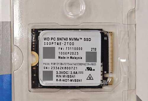 Western Digital SN740 2TB m.2 2230 Nvme SSD m2