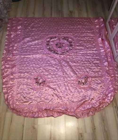 Покрывало розовое на 2-спальную кровать