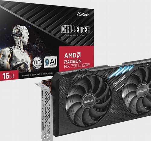 Видеокарта asrock AMD Radeon RX 7900GRE RX7900GRE CL 16GO 16гб Challenger, gddr6, OC, Ret RX7900GRE