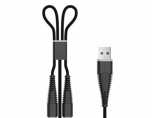 USB-кабель Devia Fish 2 в 1: Micro USB и Lightning
