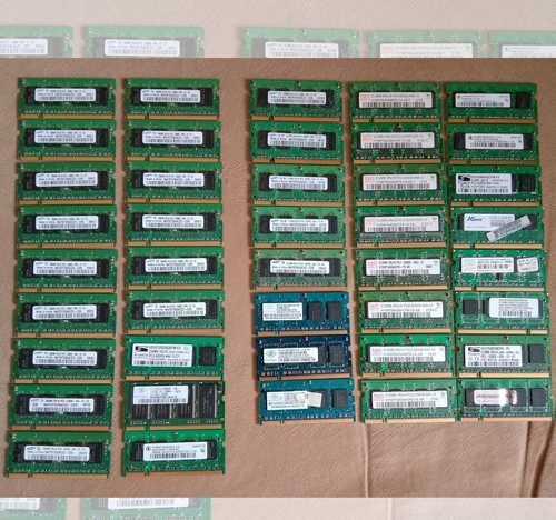 Озу Ram для ноутбуков DDR, DDR2, DDR3