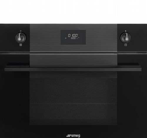 Компактный духовой шкаф с свч smeg SO4101M1B3