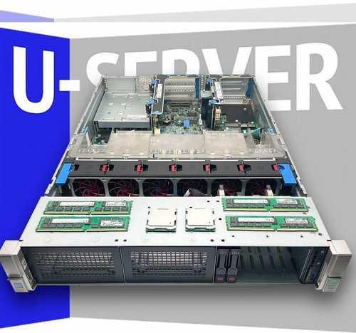 DL380 G9 8S 2x2667v4 64G 2x1.2G P840 2x500W Сервер HP HPE ProLiant DL380 Gen9 8SFF 2U Б/У