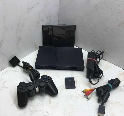 Sony PlayStation 2 Slim (scph 75008) Black