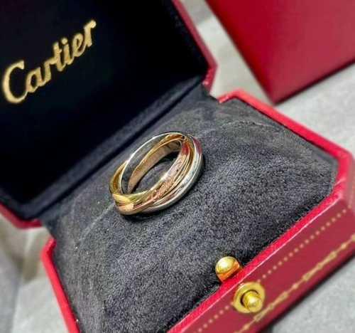 Кольцо Cartier trinity, дубайское золото