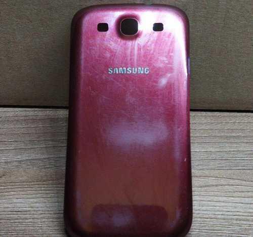 Samsung Galaxy S3. Задняя крышка. Ориг. Красная