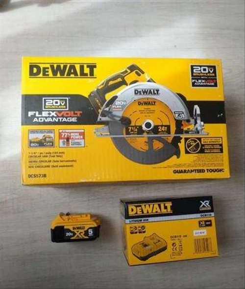 Набор Дисковая пила DeWalt DCS573 с 5А.ч