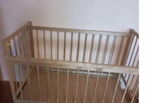 Кроватка для новорожденных с матрацем 60x120