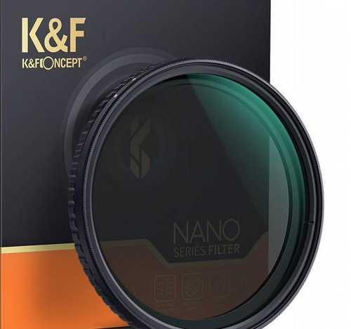 Светофильтр K&F Concept Nano-X None-Cross Variable ND2-ND32 72mm