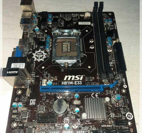 Материнская плата MSI H81M-E33