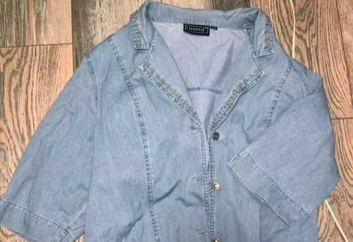 Рубашка джинсовая женская,размер 54