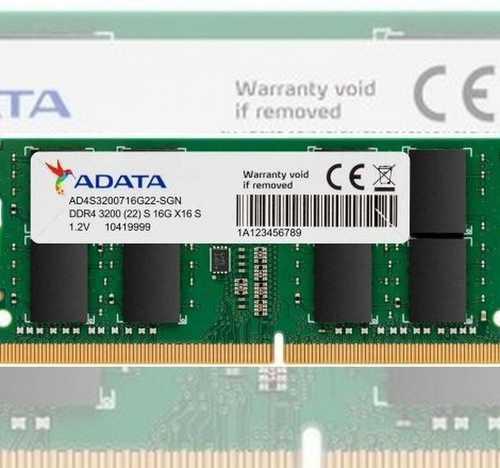 Модуль памяти sodimm DDR4 16Gb Adata 3200