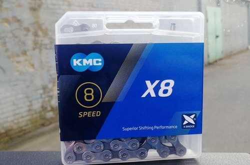Новая цепь KMC X8, 116 зв., 8sp