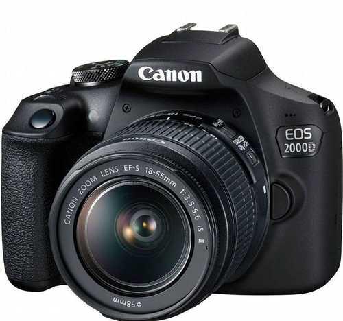 Зеркальный фотоаппарат Canon EOS 2000D Kit EF-S 18-55mm IS II