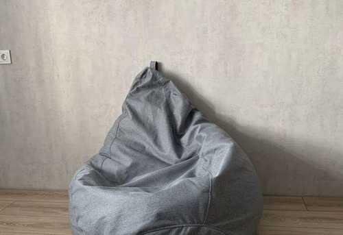 Новое кресло мешок груша xxxxl серый рогожка