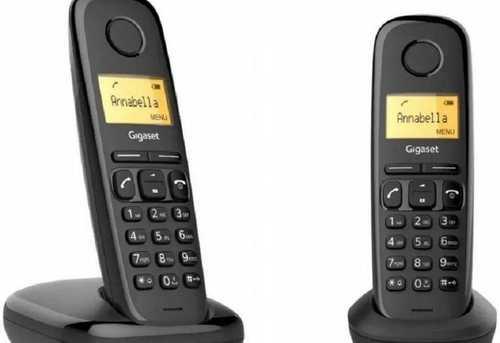 Радиотелефон dect Gigaset A170 DUO RUS, черный