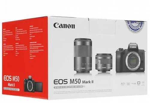 Canon EOS M50 Mark II Kit 15-45mm IS STM + 55-200m