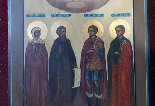 Старинная икона " Собор Святых"кипарис
